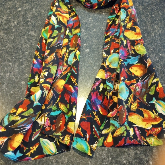 Accessories | Tropicalcore Vintage Nautical Beach Exotic Fish Print ...